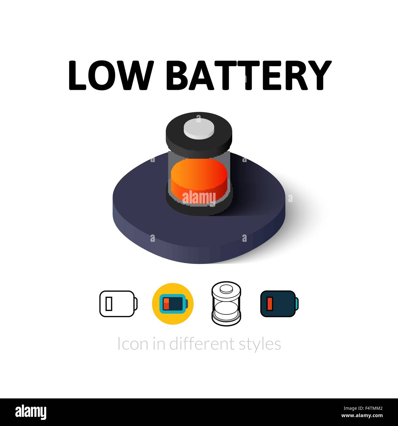 Isometric battery charge level Stock Vector Images - Alamy