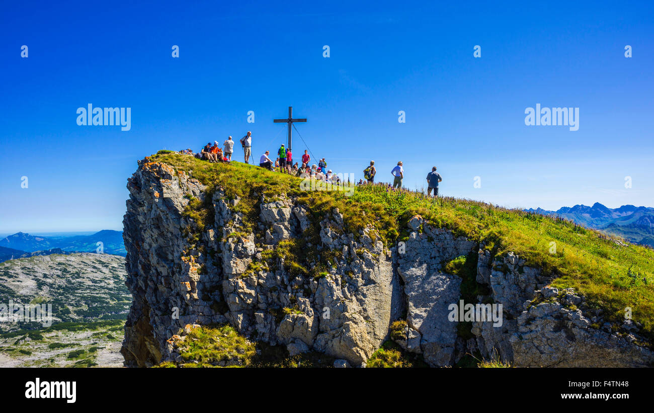 Allgäu Alps, view, vantage point, Bavaria, mountain landscape ...