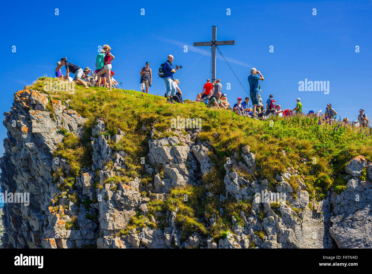 Allgäu Alps, view, vantage point, Bavaria, mountain landscape ...