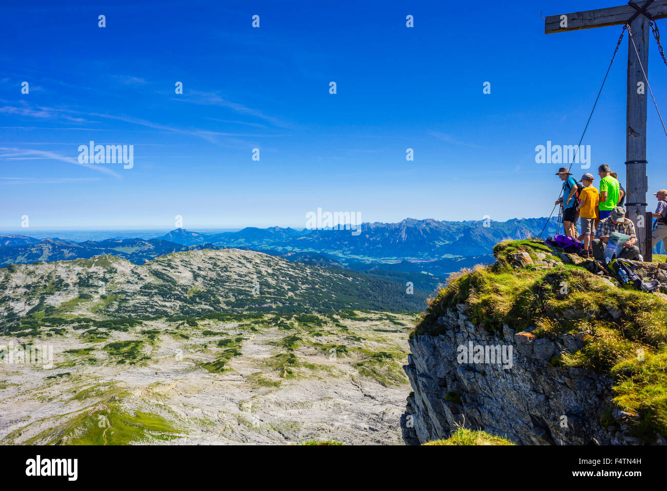 Allgäu Alps, view, vantage point, Bavaria, mountain landscape ...