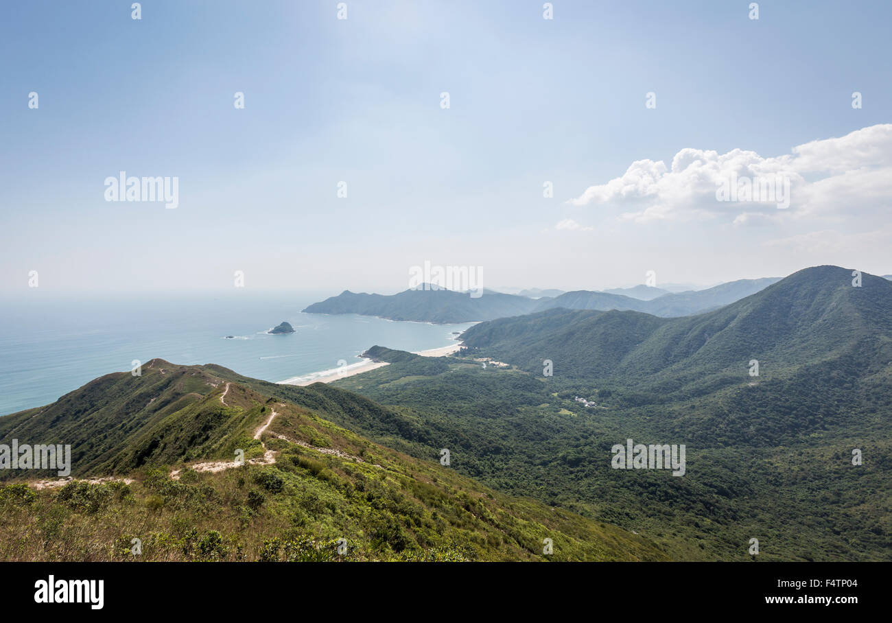 Hiking in New Territories, Hong Kong, via Sharp Peak, Ham Tim Beach and ...