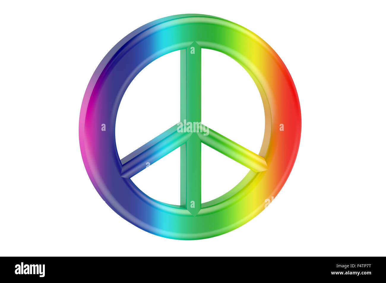 Colored Peace Symbol isolated on white background Stock Photo - Alamy