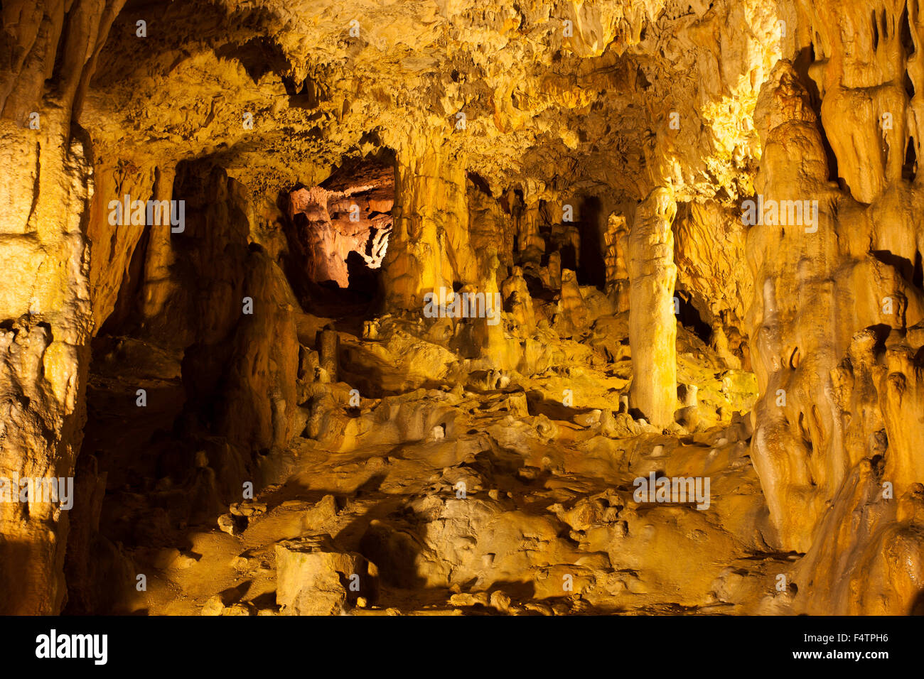Limestone cave near Rudine, Krk island, Croatia, Kvarner bay Stock ...