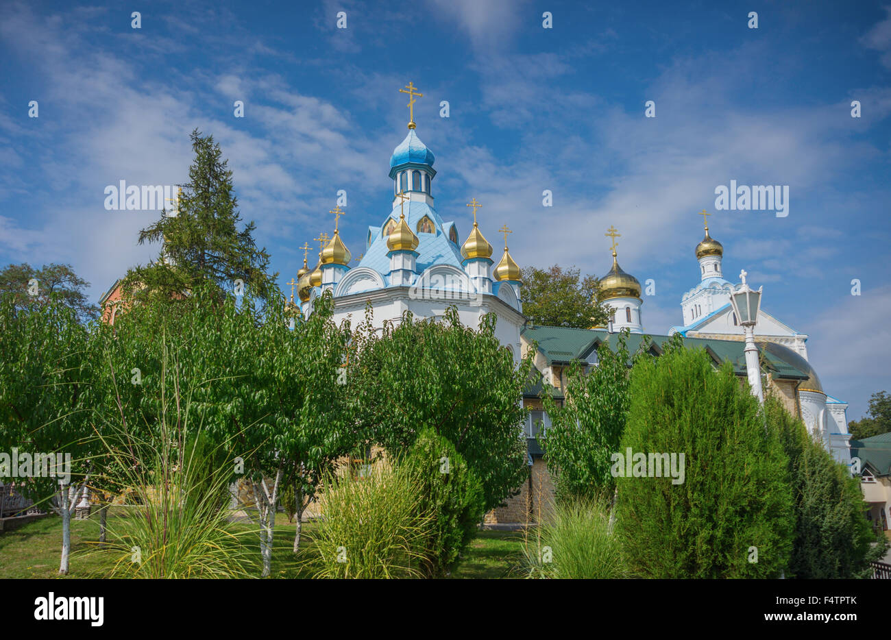 monastery in the town of Pochaev on the sky background Stock Photo - Alamy
