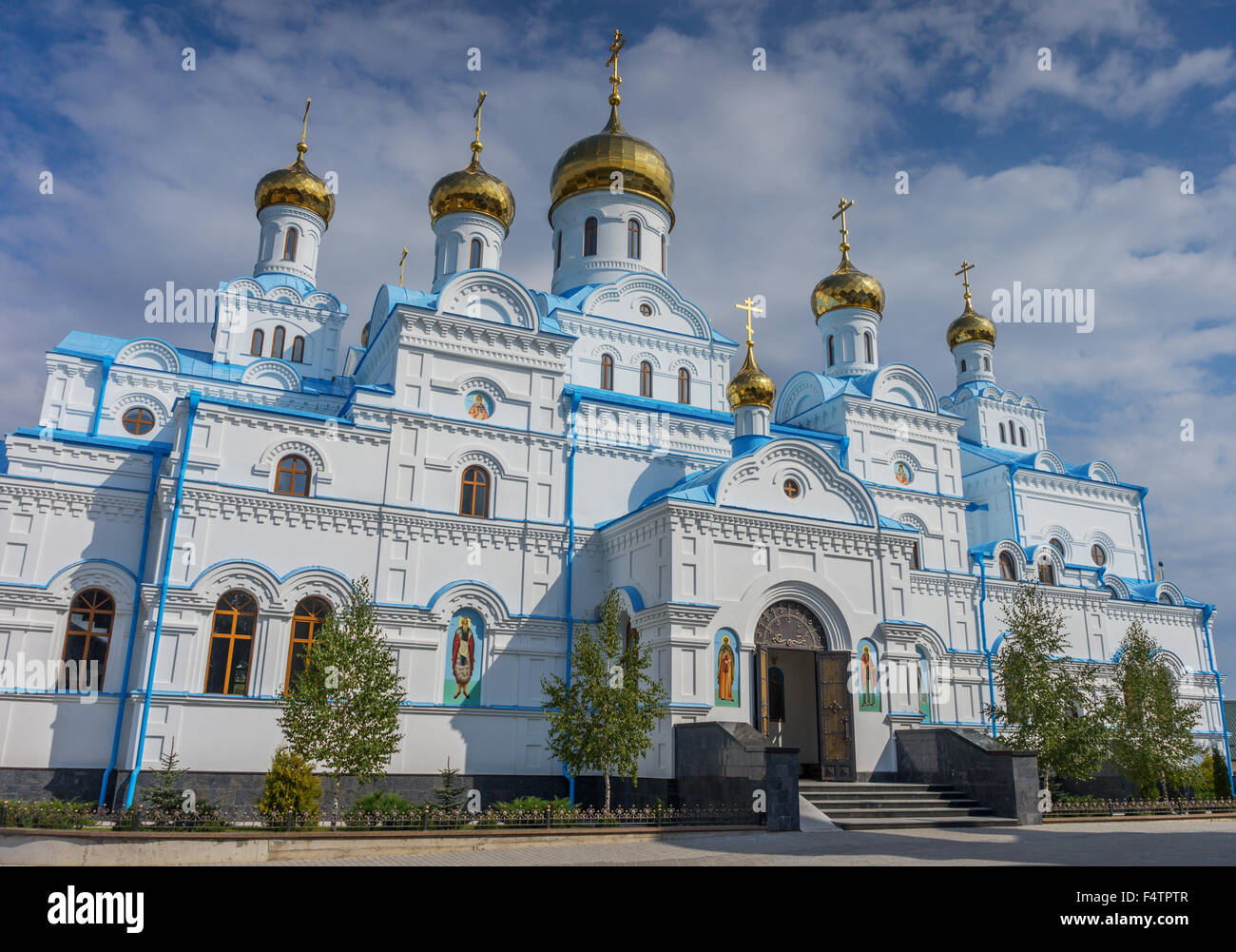 monastery in the town of Pochaev on the sky background Stock Photo - Alamy