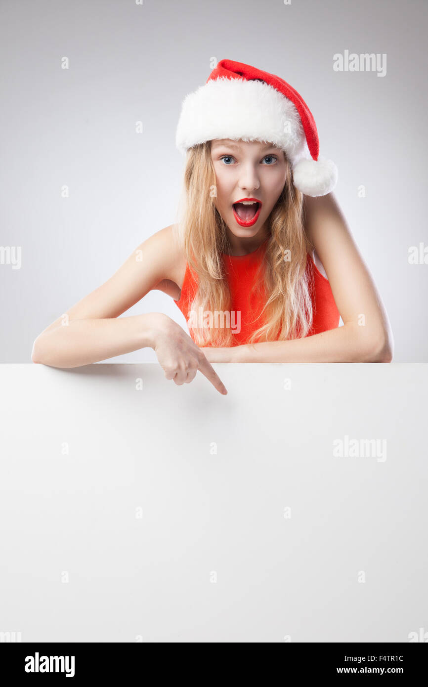 Female paper hat christmas hi-res stock photography and images - Alamy