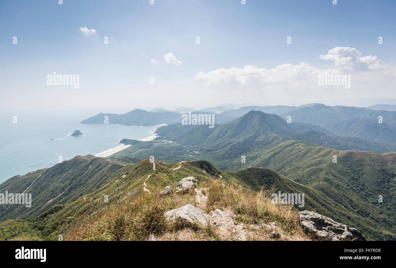 Hiking in New Territories, Hong Kong, via Sharp Peak, Ham Tim Beach and ...