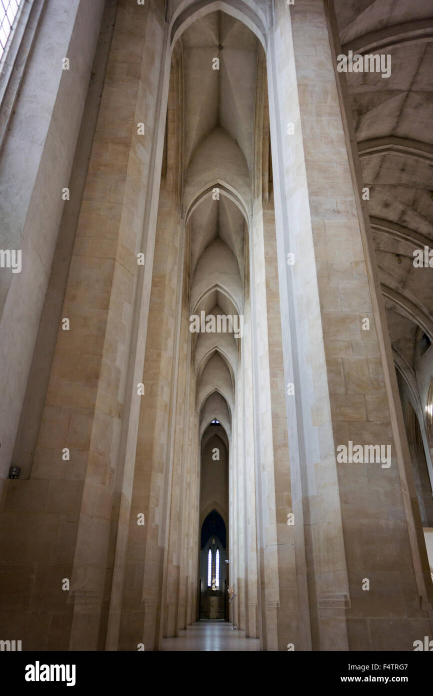 Gothic arcade inside Guildford Cathedral, leading to the Baptistry ...