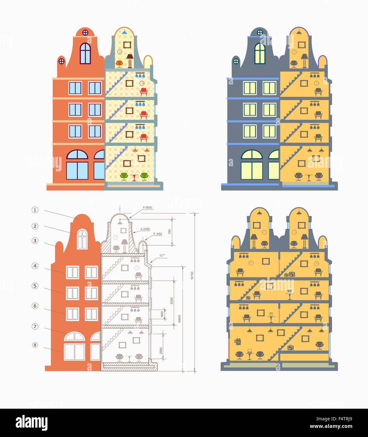 Reconstruction remodeling work Cut Out Stock Images & Pictures - Alamy