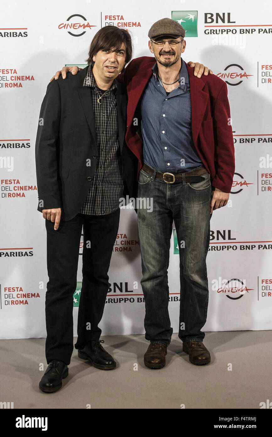 Rome, Italy. 22nd Oct, 2015. Directors Cyril Barbancon (L) and Andrew ...