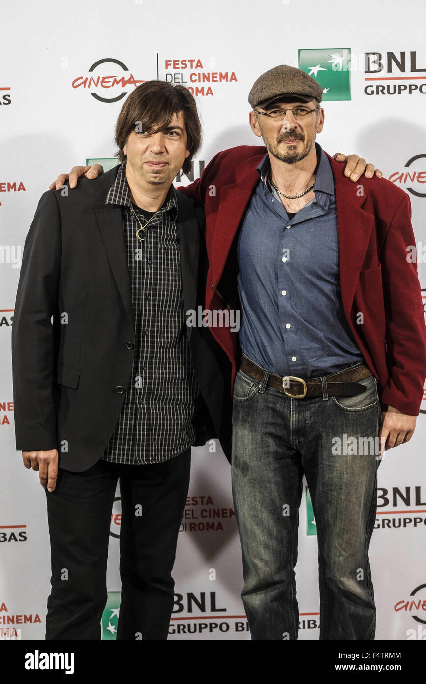 Rome, Italy. 22nd Oct, 2015. Directors Cyril Barbancon (L) and Andrew ...