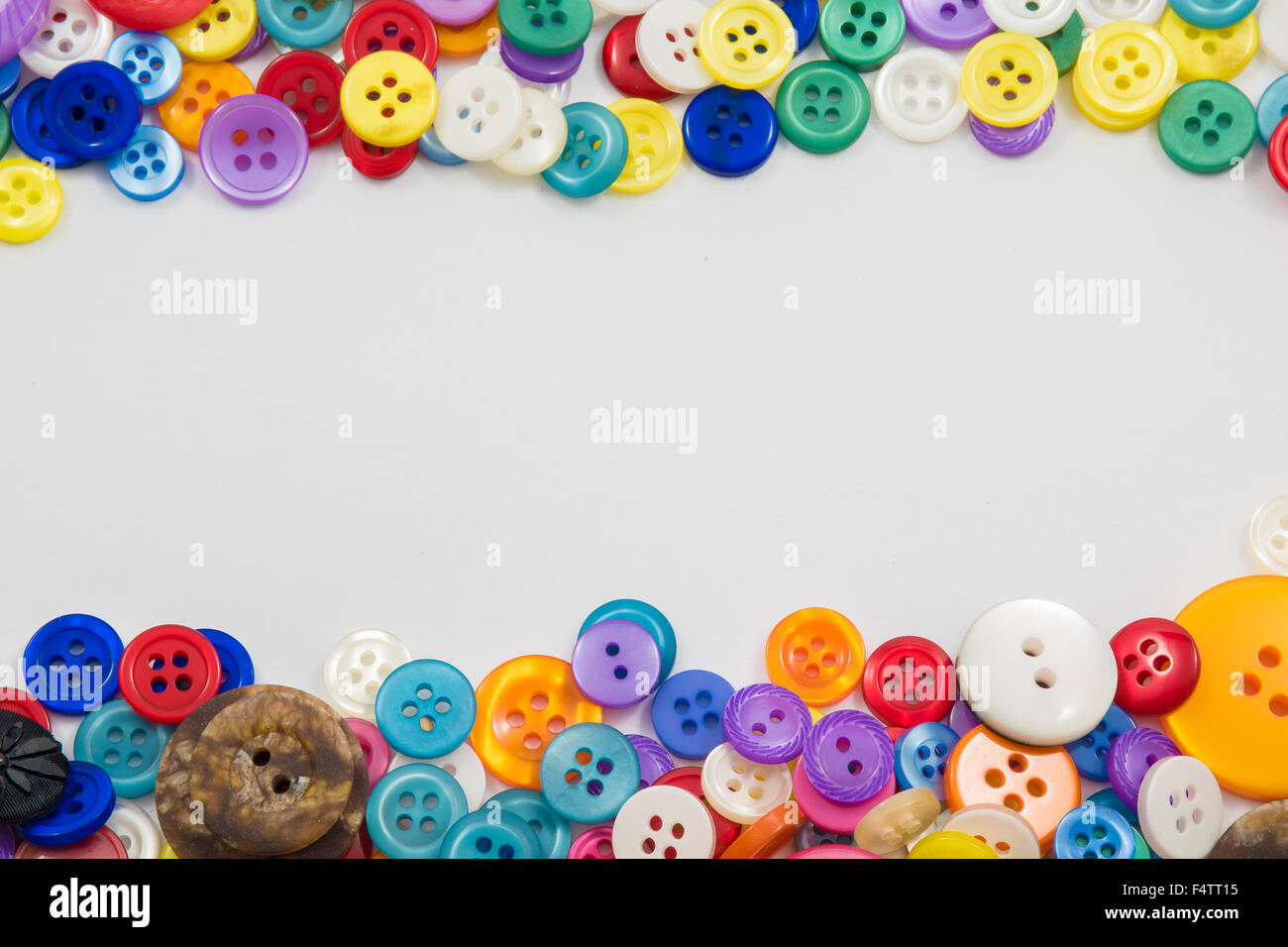 Assorted Buttons Background with copyspace Stock Photo - Alamy