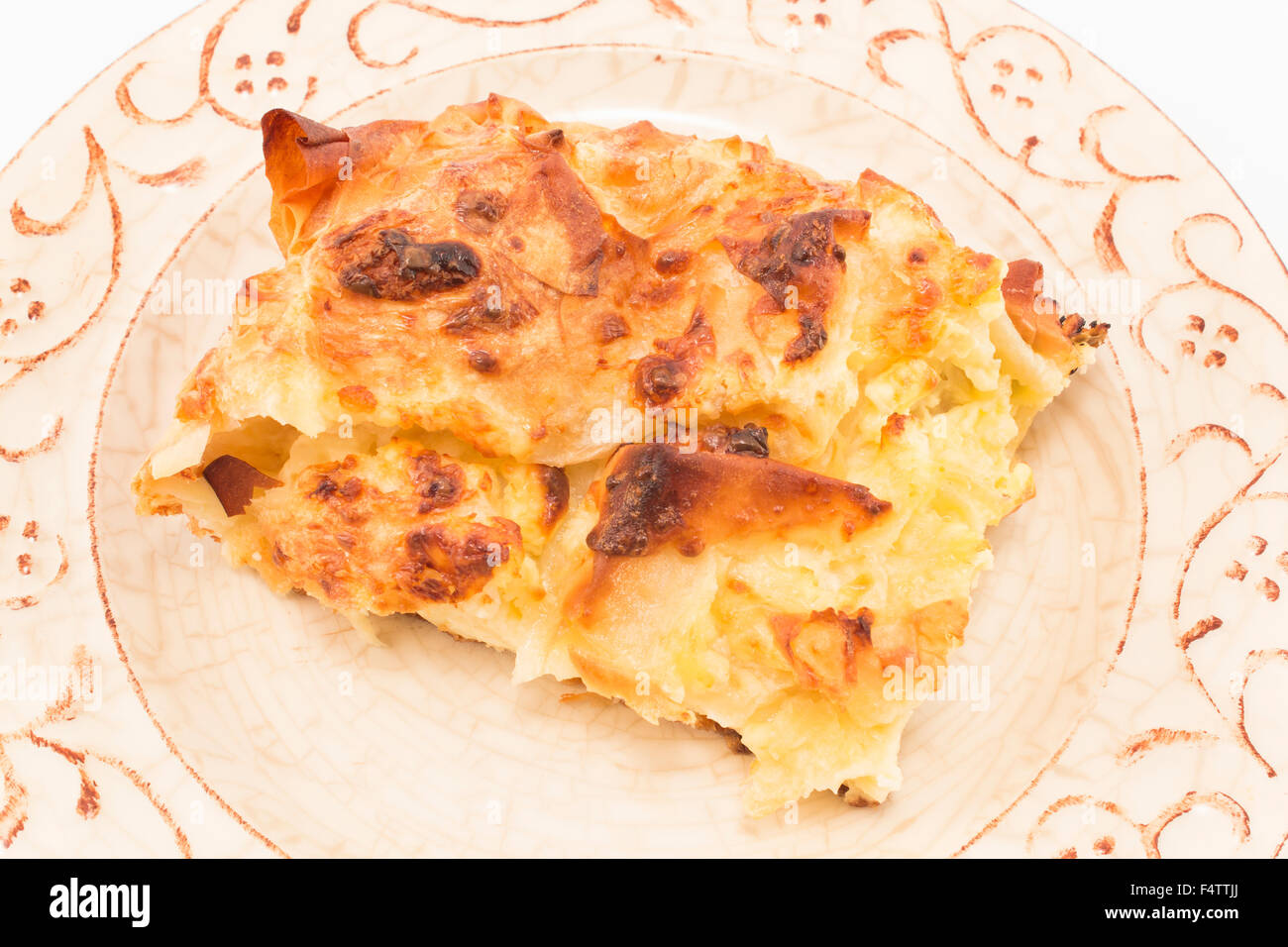 Traditional Serbian cheese pie gibanica Stock Photo - Alamy