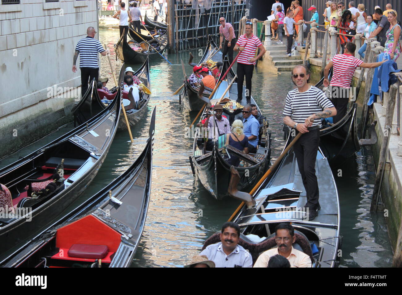 A gondola traffic jam in venice hi-res stock photography and images - Alamy