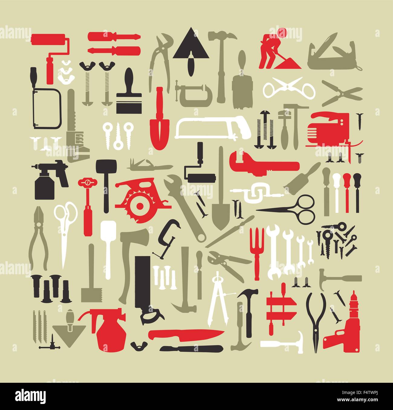 Set building tools Stock Vector Image & Art - Alamy