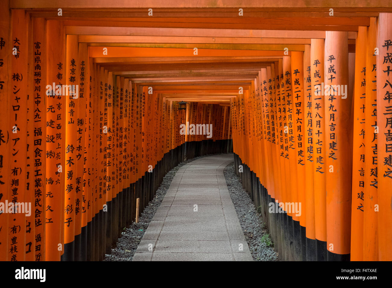 Kanji on torii gates hi-res stock photography and images - Alamy