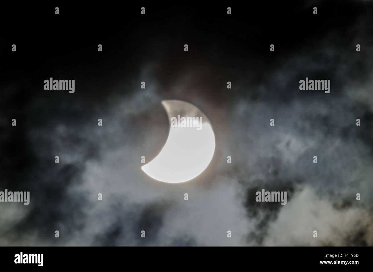 Partial Solar Eclipse Stock Photo - Alamy