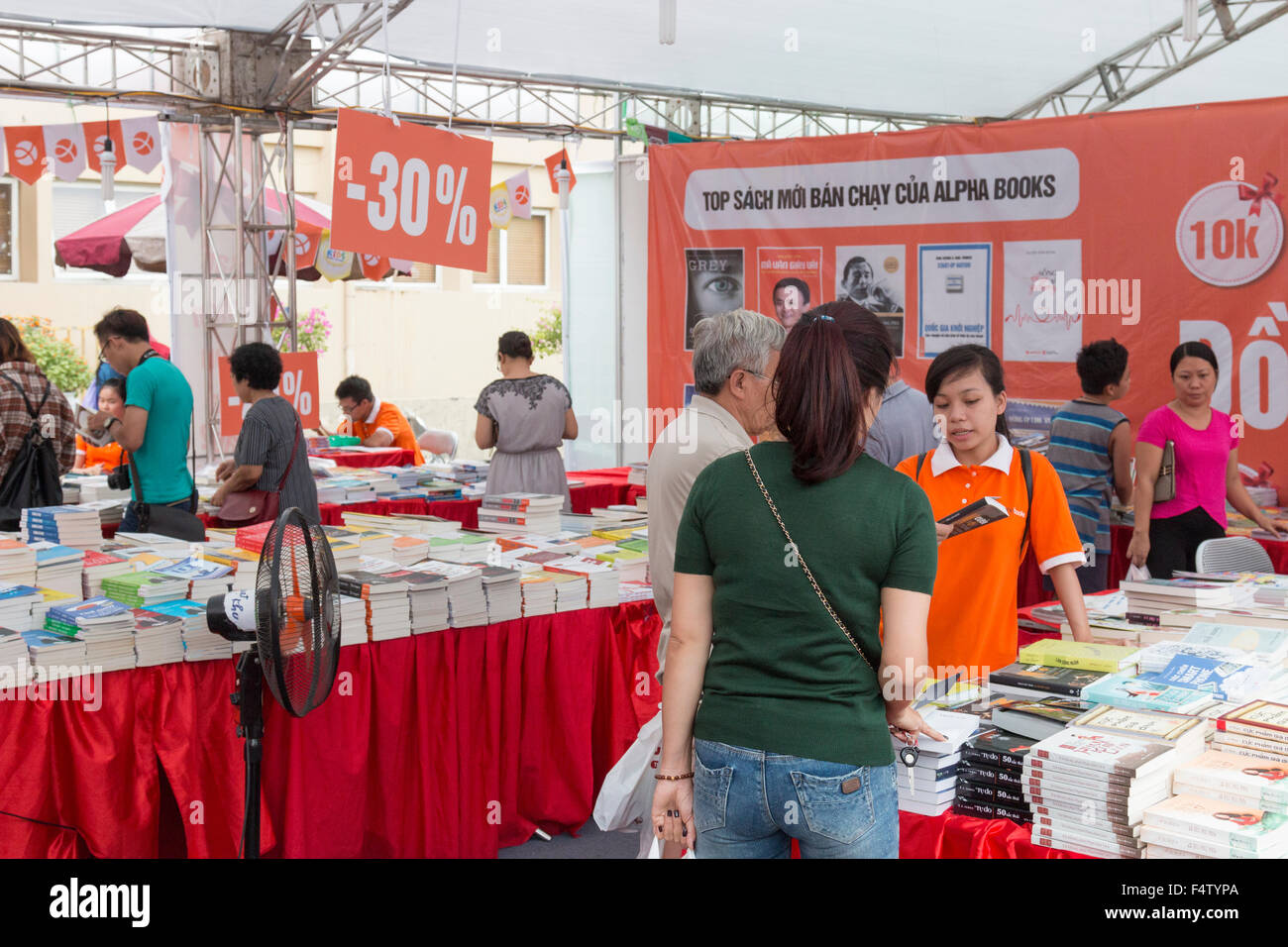 Vietnamese book fair held in Hanoi city centre next to the citadel ...