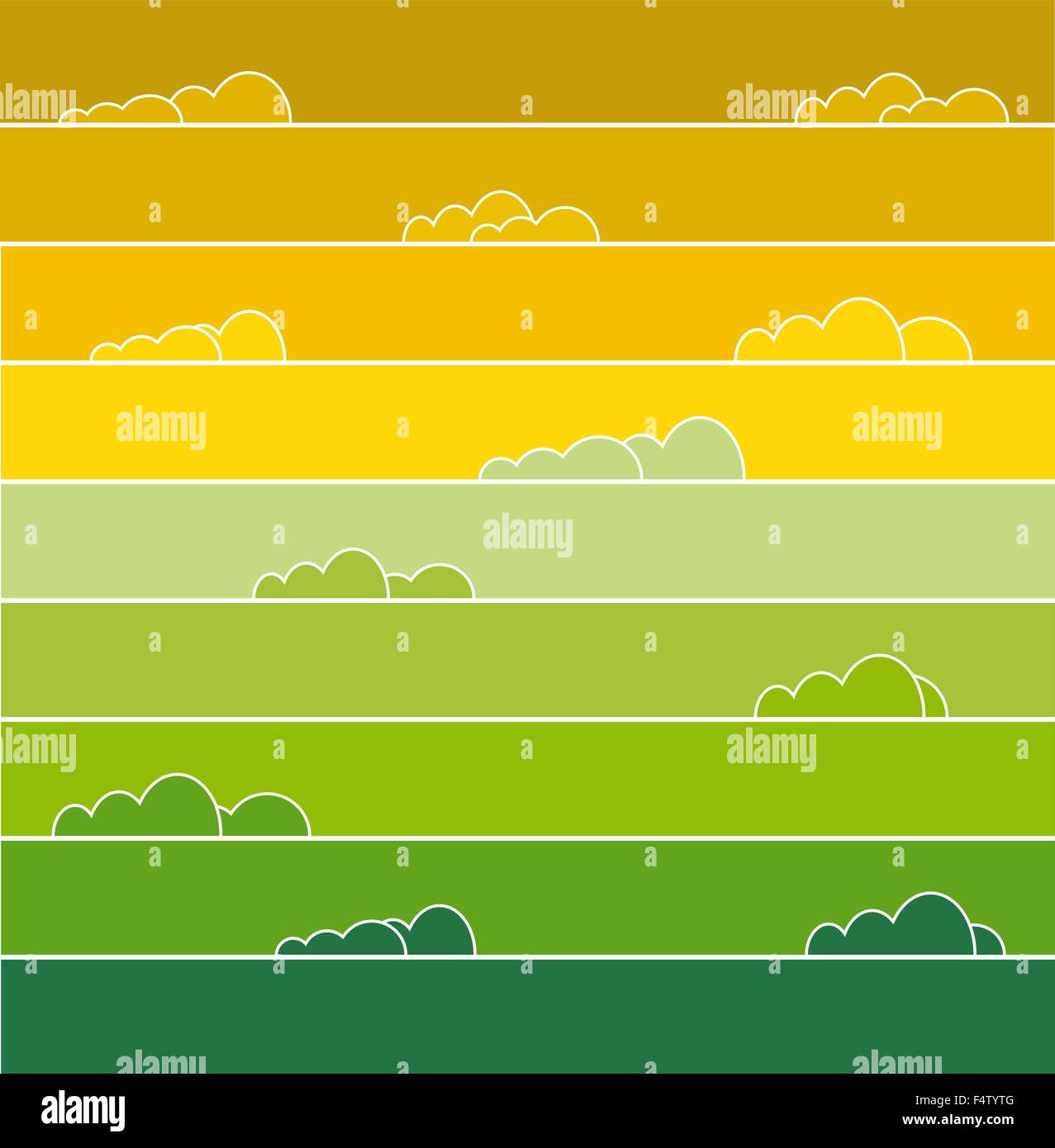 Rainbow colored sky with clouds. Vector illustration for background ...