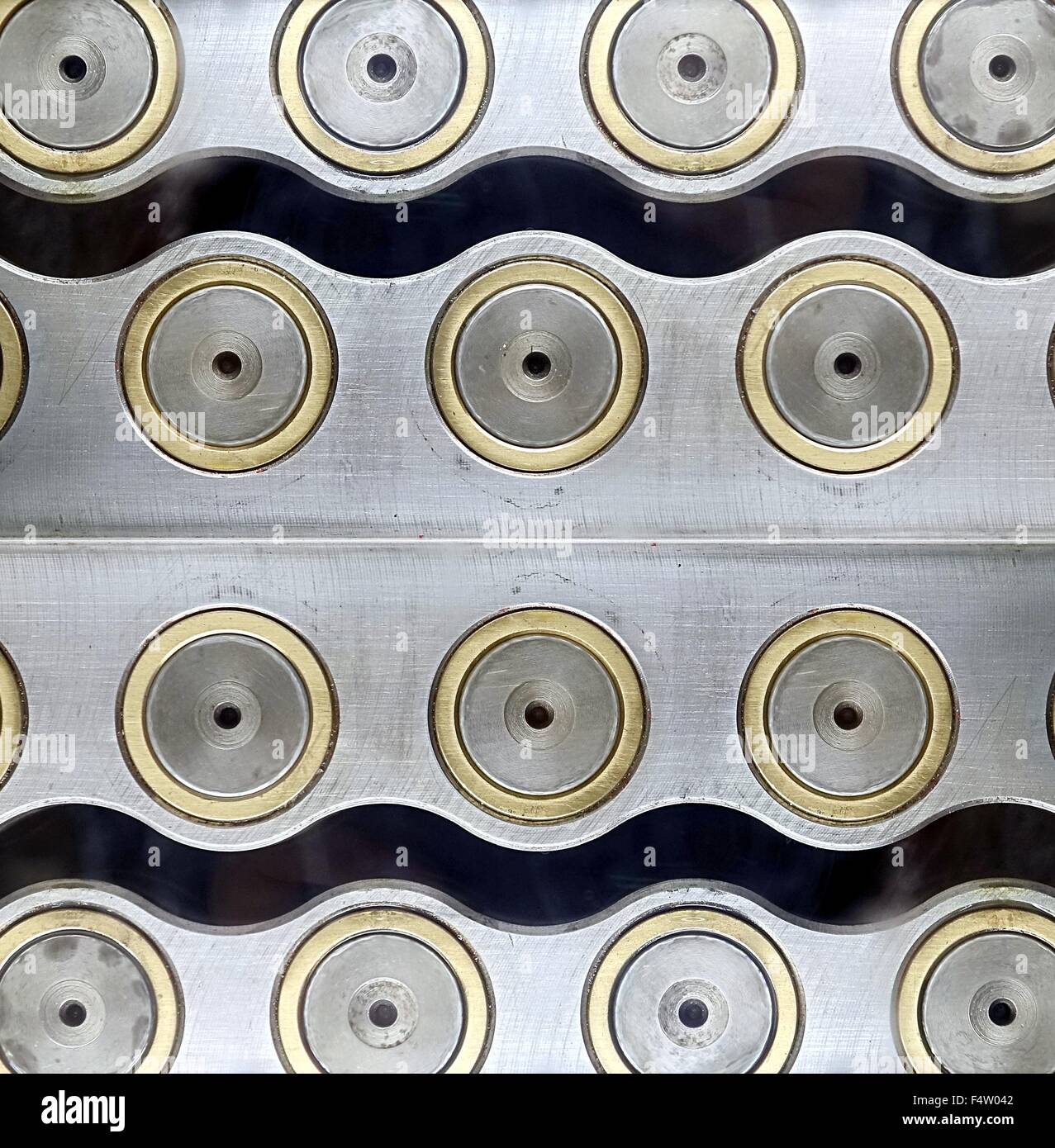 Machine tool component with concentric steel circles Stock Photo - Alamy