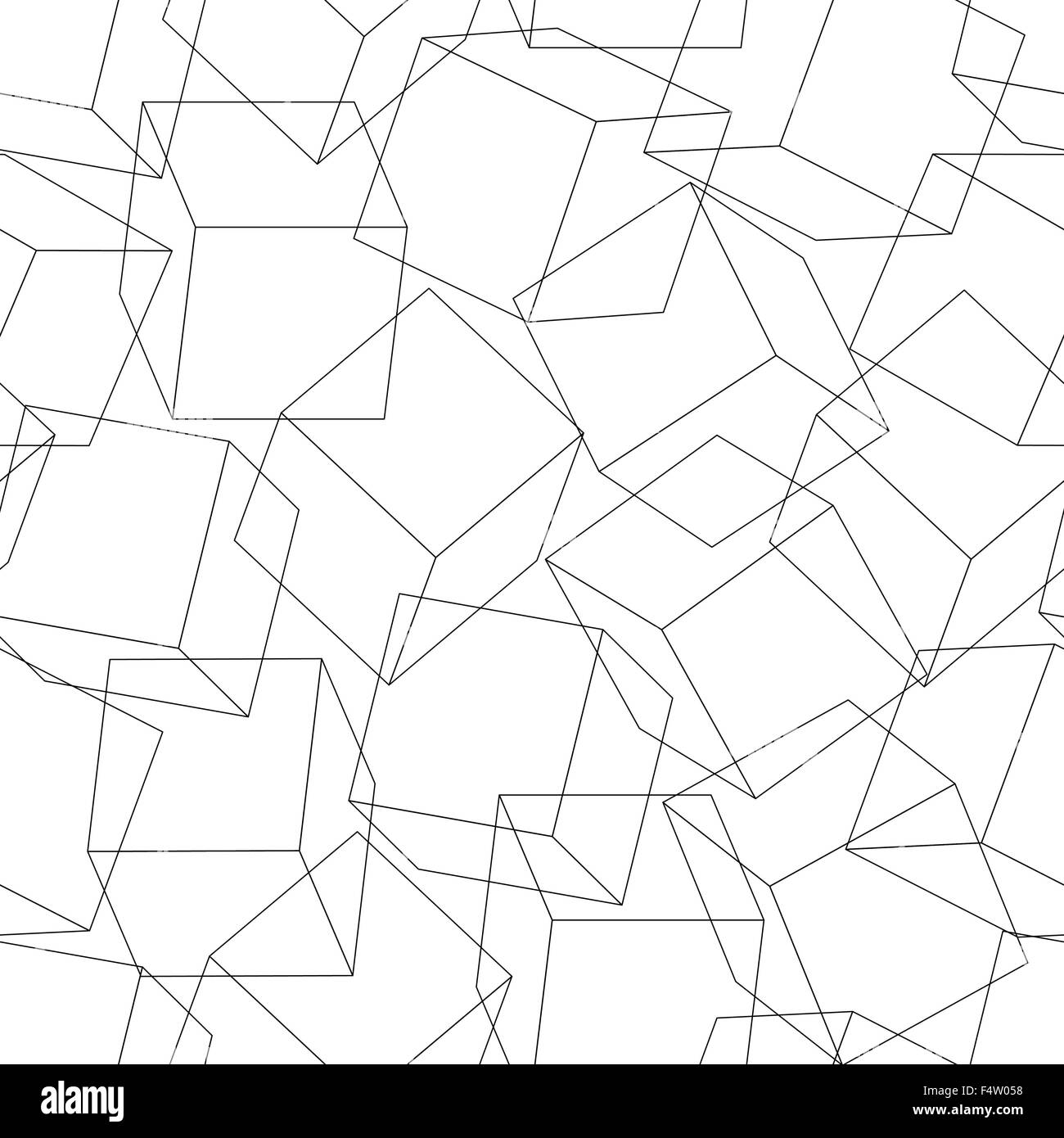 Wireframe 3D blocks in a seamless pattern Stock Vector Image & Art - Alamy