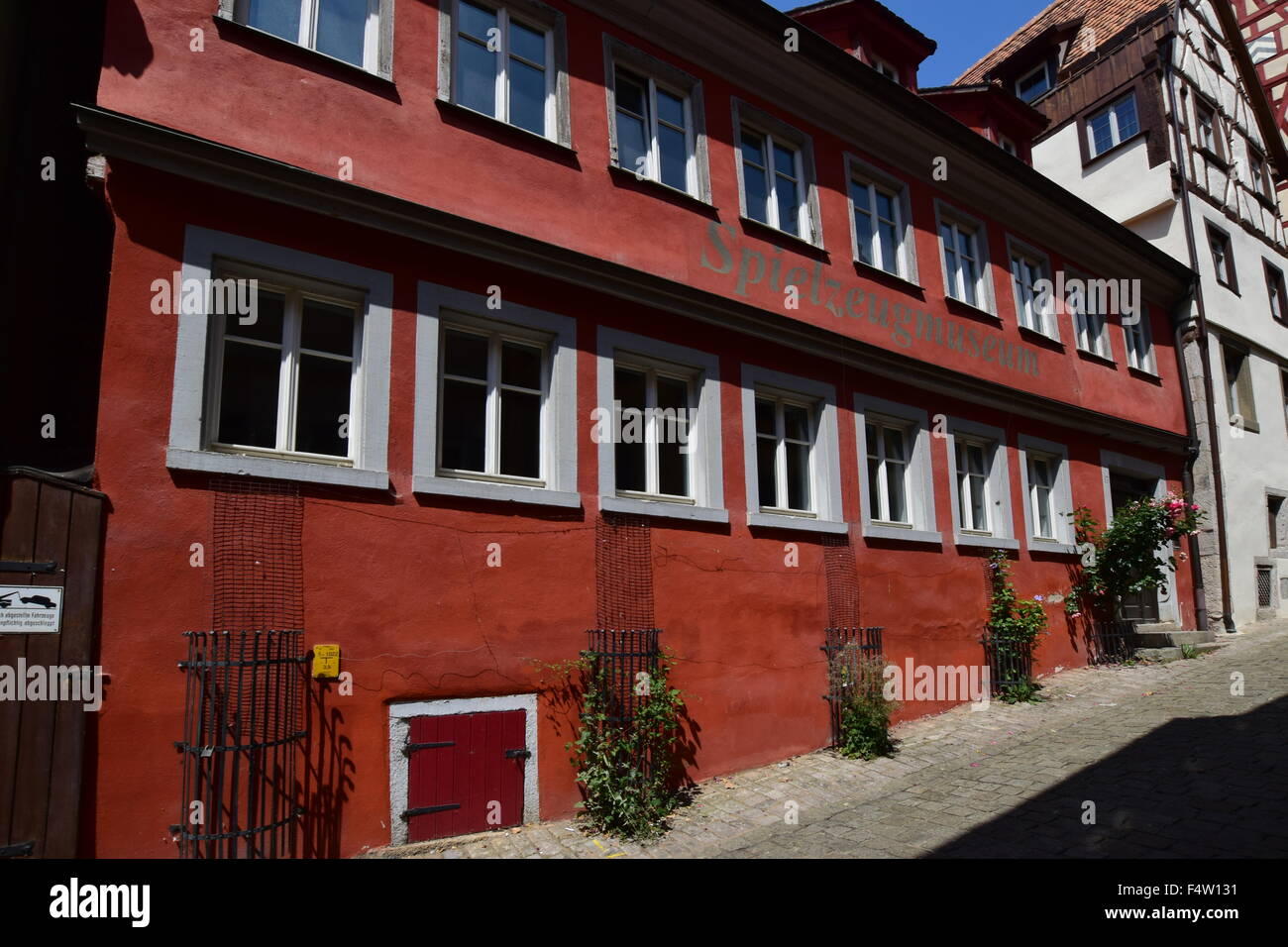 A historic building in the medieval German town of Rothenburg ob der ...