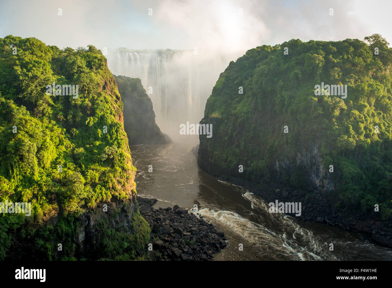 LIVINGSTONE, ZAMBIA - Victoria Falls Waterfall Stock Photo - Alamy