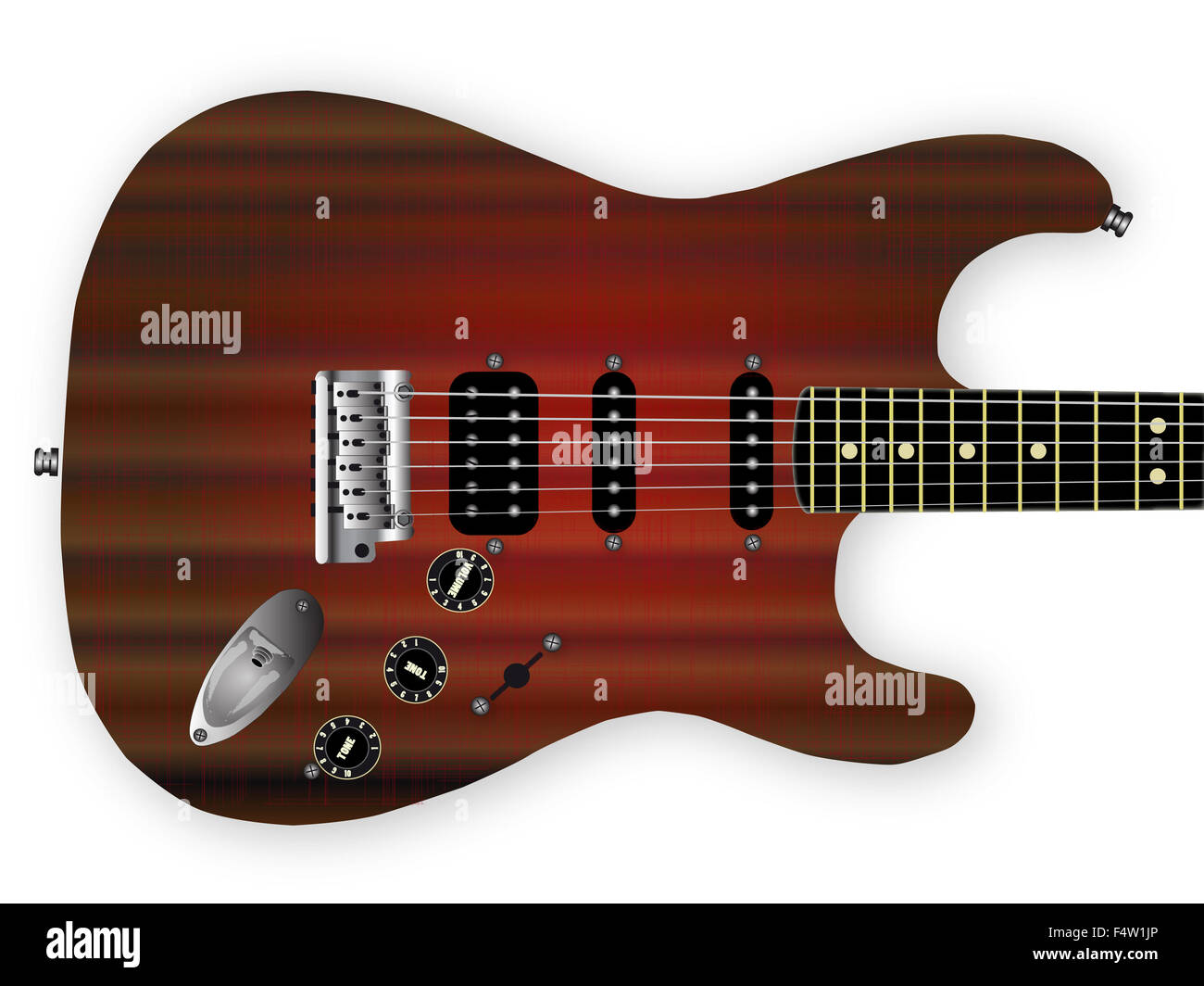 A typical sunburst rock and roll guitar Stock Photo - Alamy