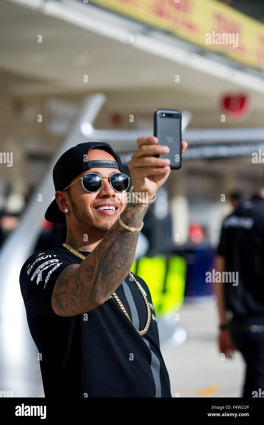 Austin, Texas, USA. 22nd Oct, 2015. Lewis Hamilton with Mercedes AMG ...