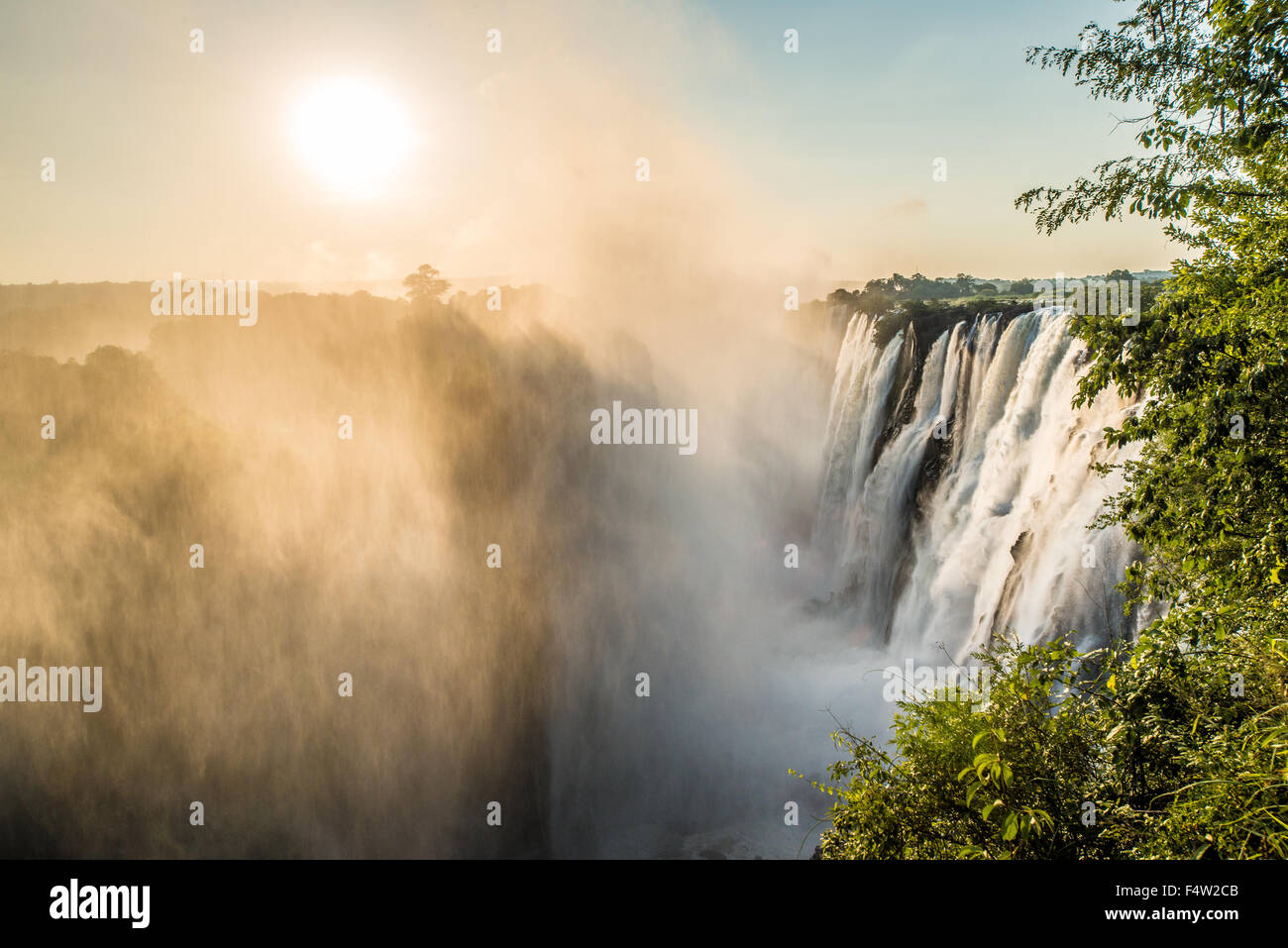 LIVINGSTONE, ZAMBIA - Victoria Falls Waterfall Stock Photo - Alamy