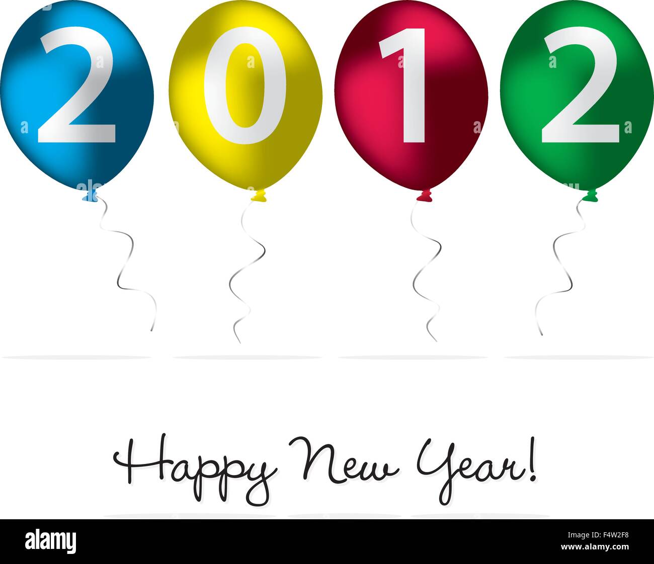 Happy New Year balloon card in vector format Stock Vector Image & Art ...