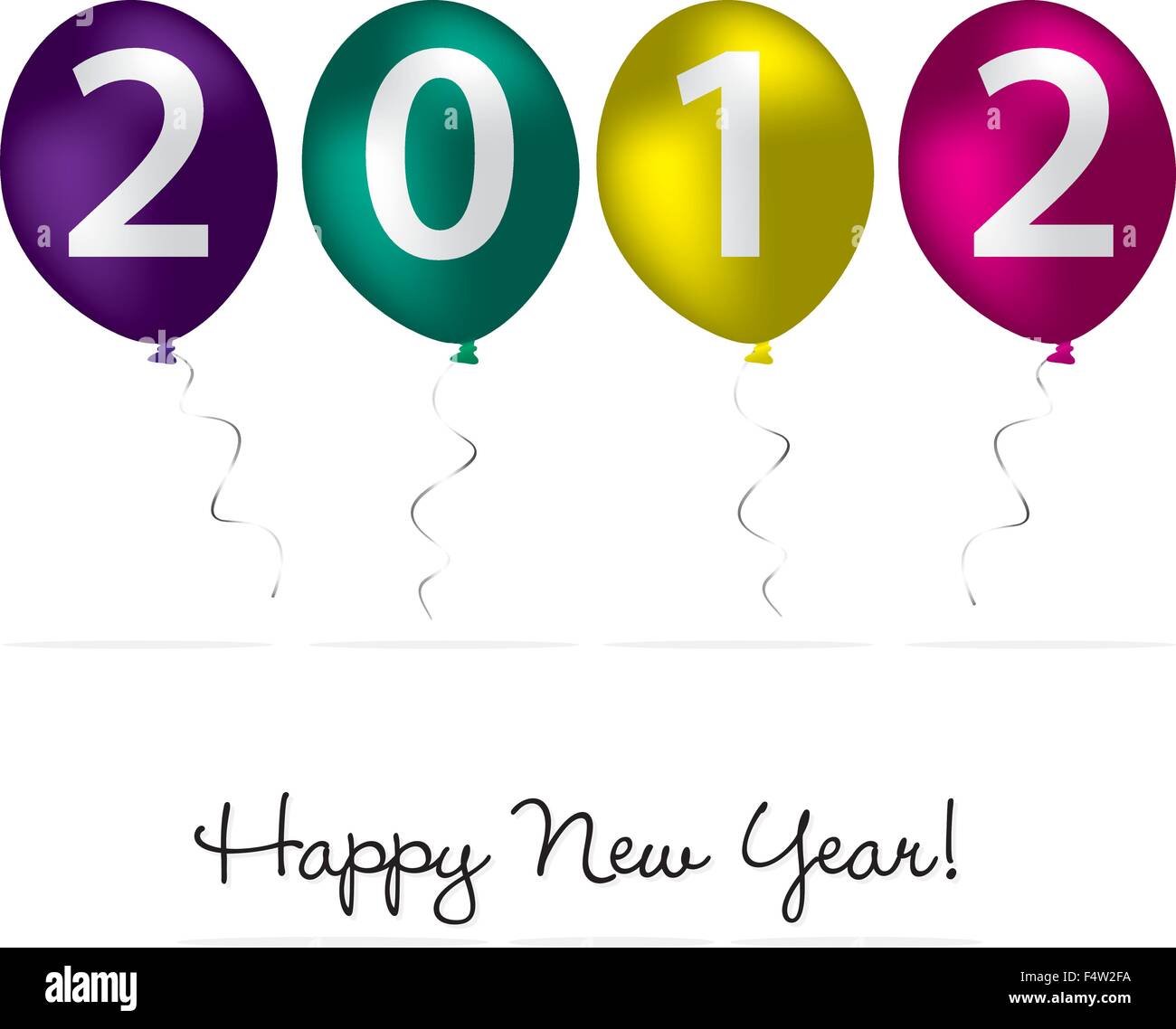 Happy New Year balloon card in vector format Stock Vector Image & Art ...