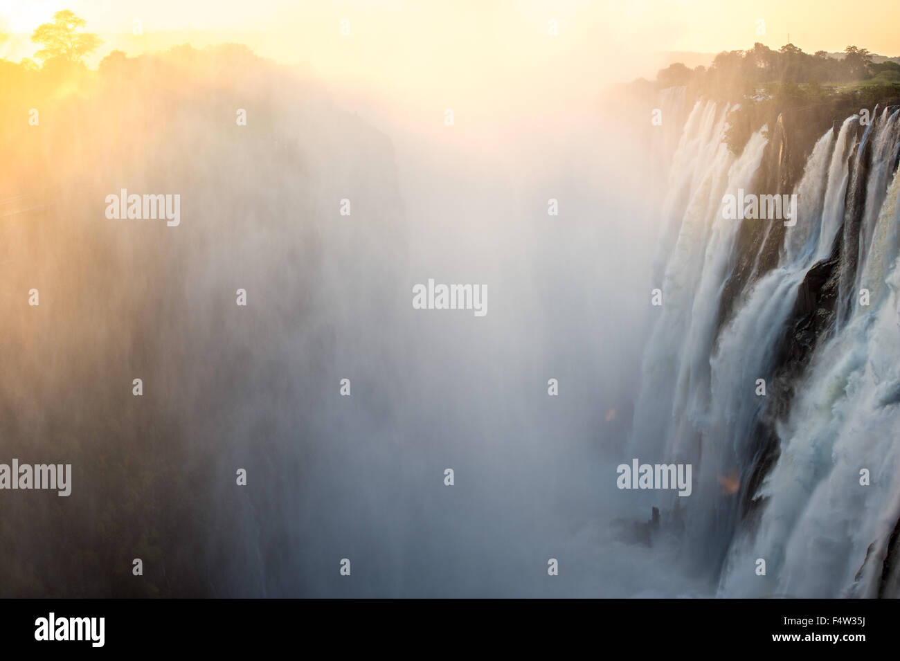 LIVINGSTONE, ZAMBIA - Victoria Falls Waterfall Stock Photo - Alamy