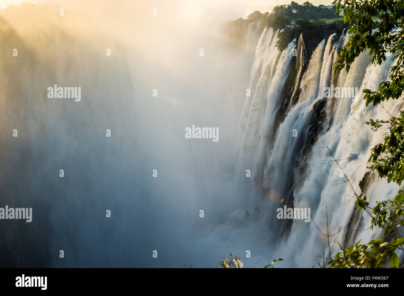 LIVINGSTONE, ZAMBIA - Victoria Falls Waterfall Stock Photo - Alamy