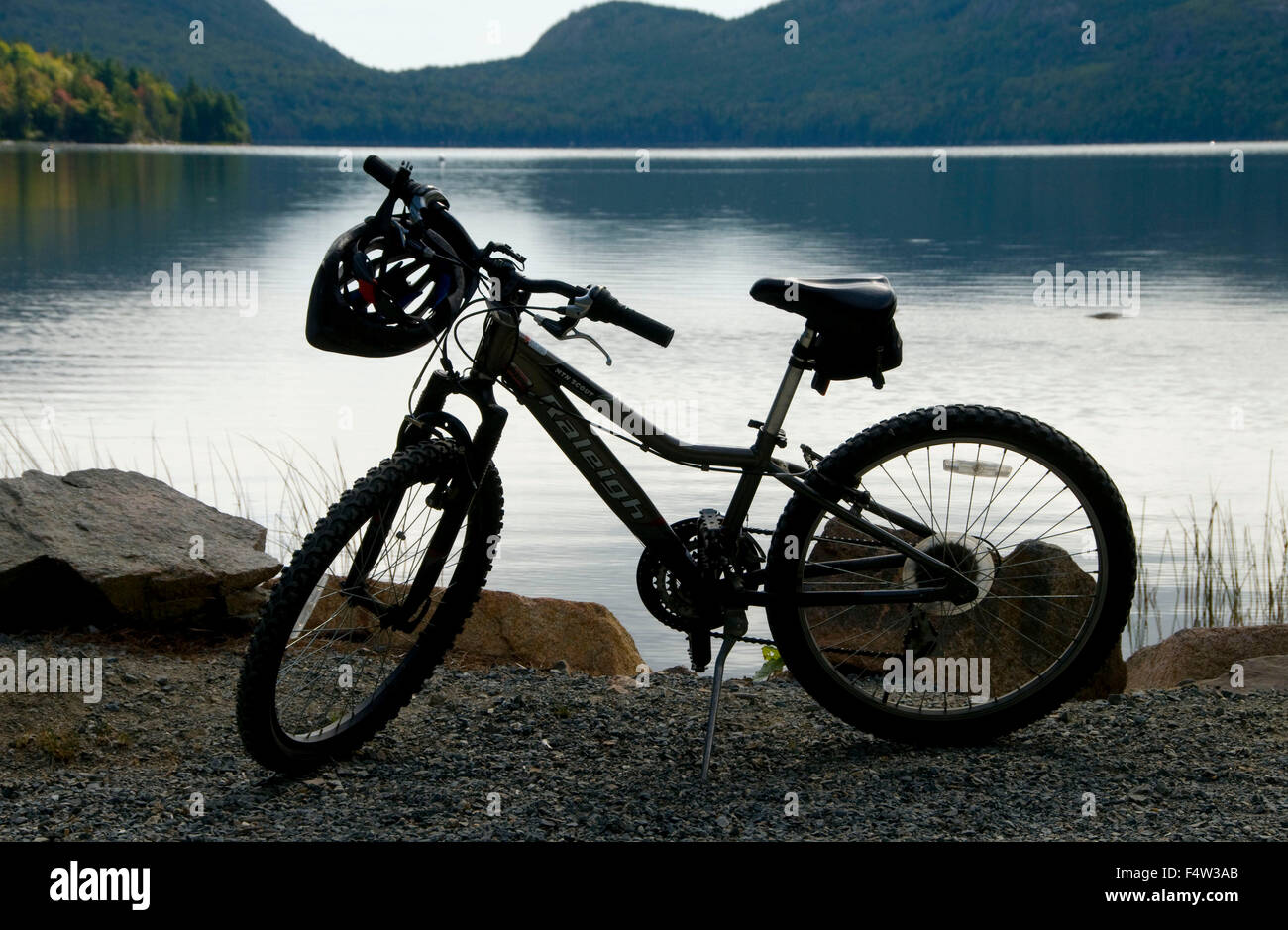 Bike by Jordan Pond, Acadia National Park, Maine Stock Photo - Alamy