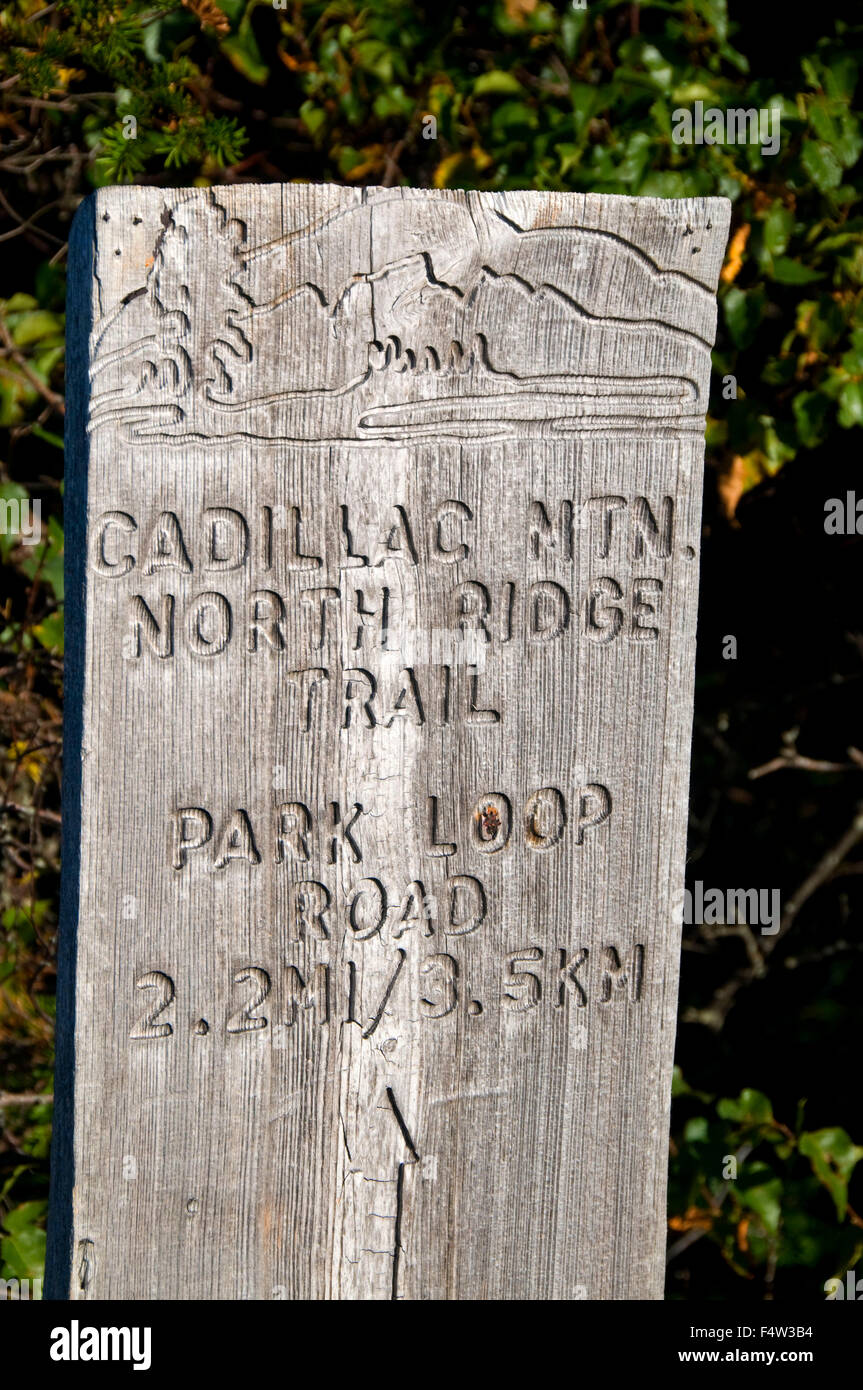 Acadia national park sign hi-res stock photography and images - Alamy