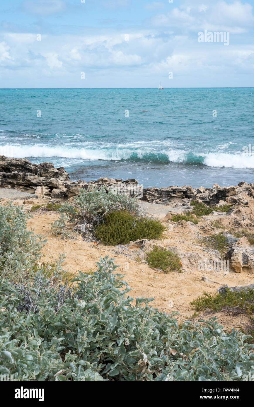 Ocean View of Indian Ocean at Waterman Beach Perth Western Australia ...