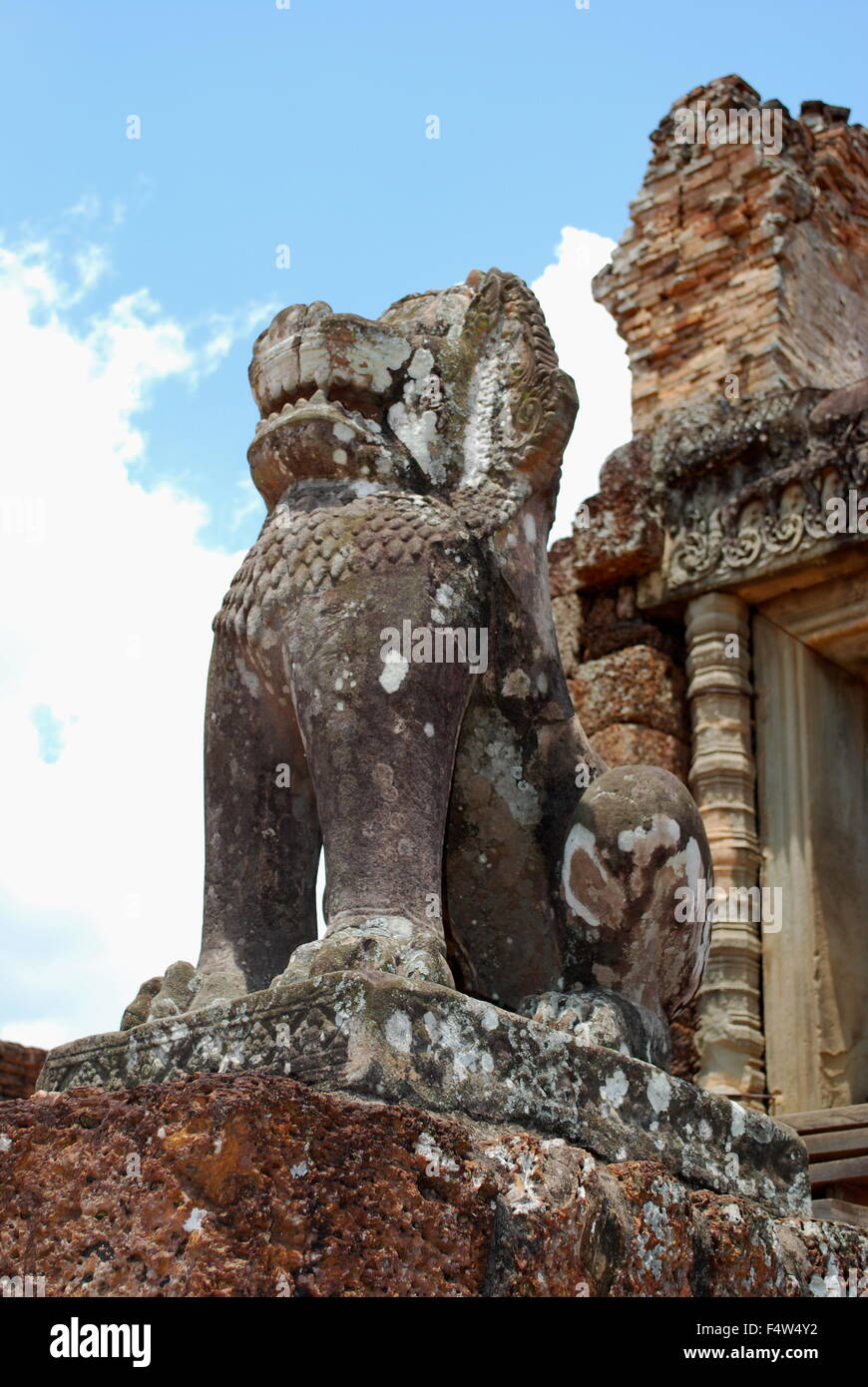 East Mebon large, three-story temple-mountain crowned by five towers ...