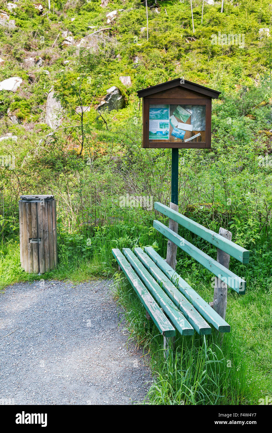 benches for rest in the forest Stock Photo - Alamy