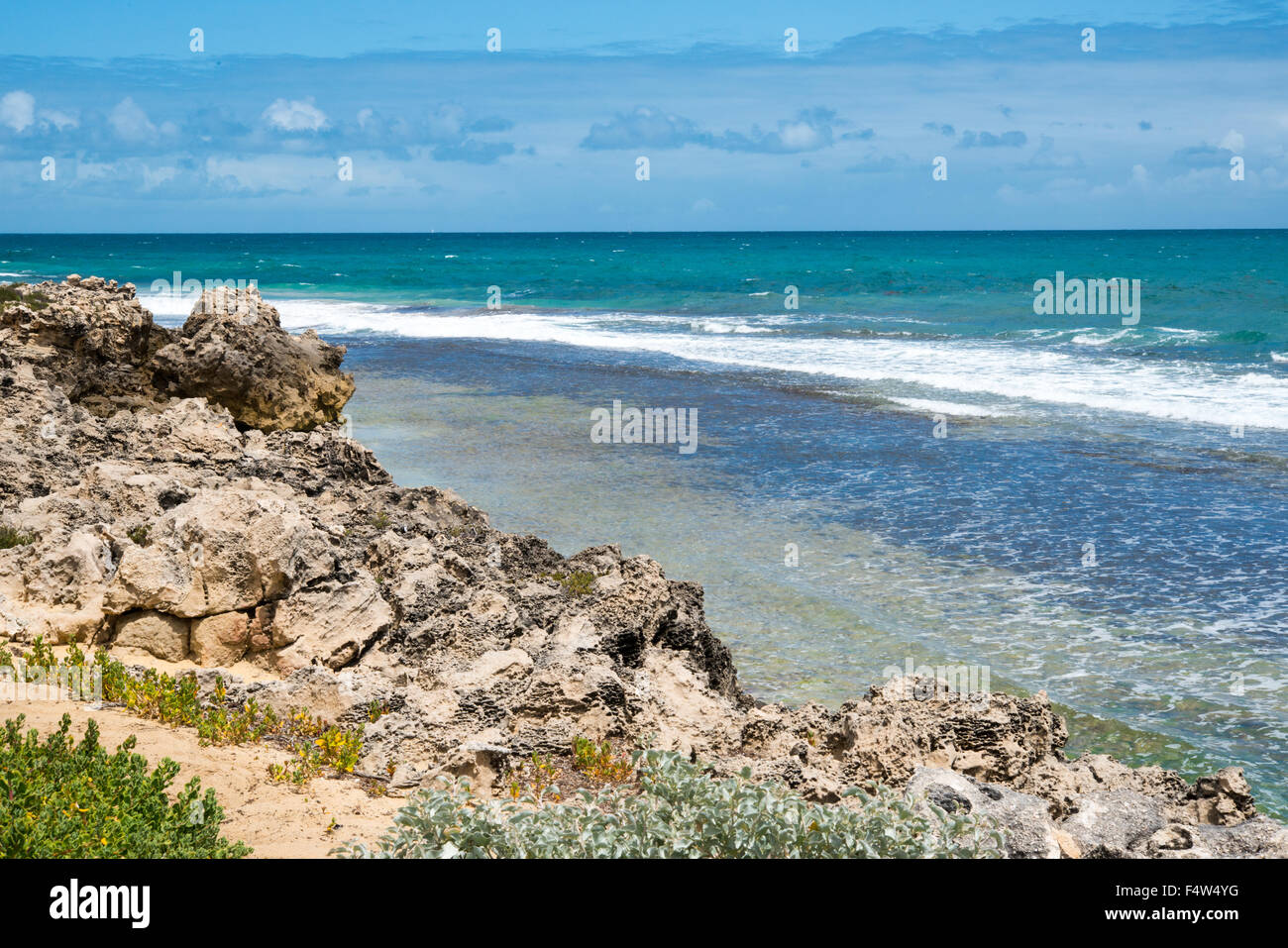 Ocean View of Indian Ocean at Waterman Beach Perth Western Australia ...