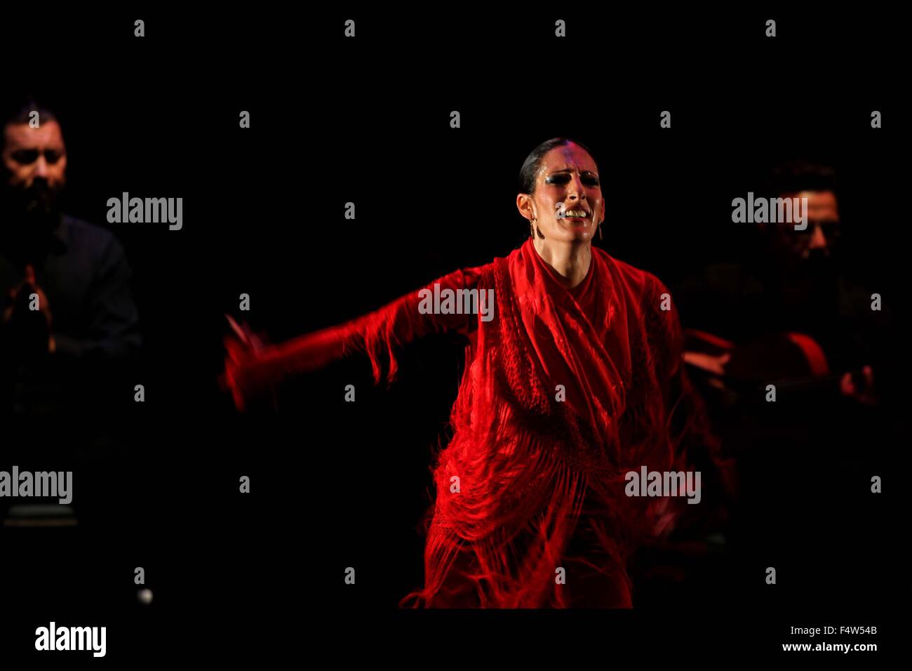 Amman. 22nd Oct, 2015. Spanish Flamingo Dancer Ursula Lopez performs at ...