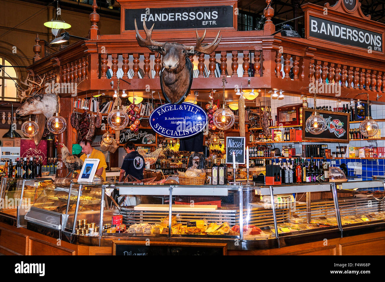 Stockholm ostermalmshallen food market built hi-res stock photography ...