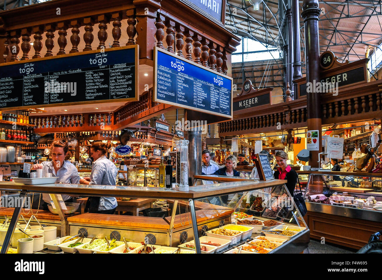 Stockholm ostermalmshallen food market built hi-res stock photography ...