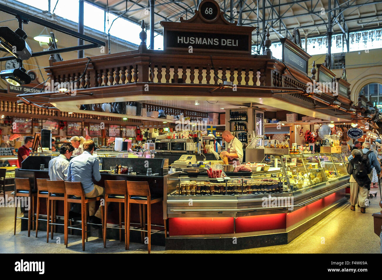 Stockholm ostermalmshallen food market built hi-res stock photography ...