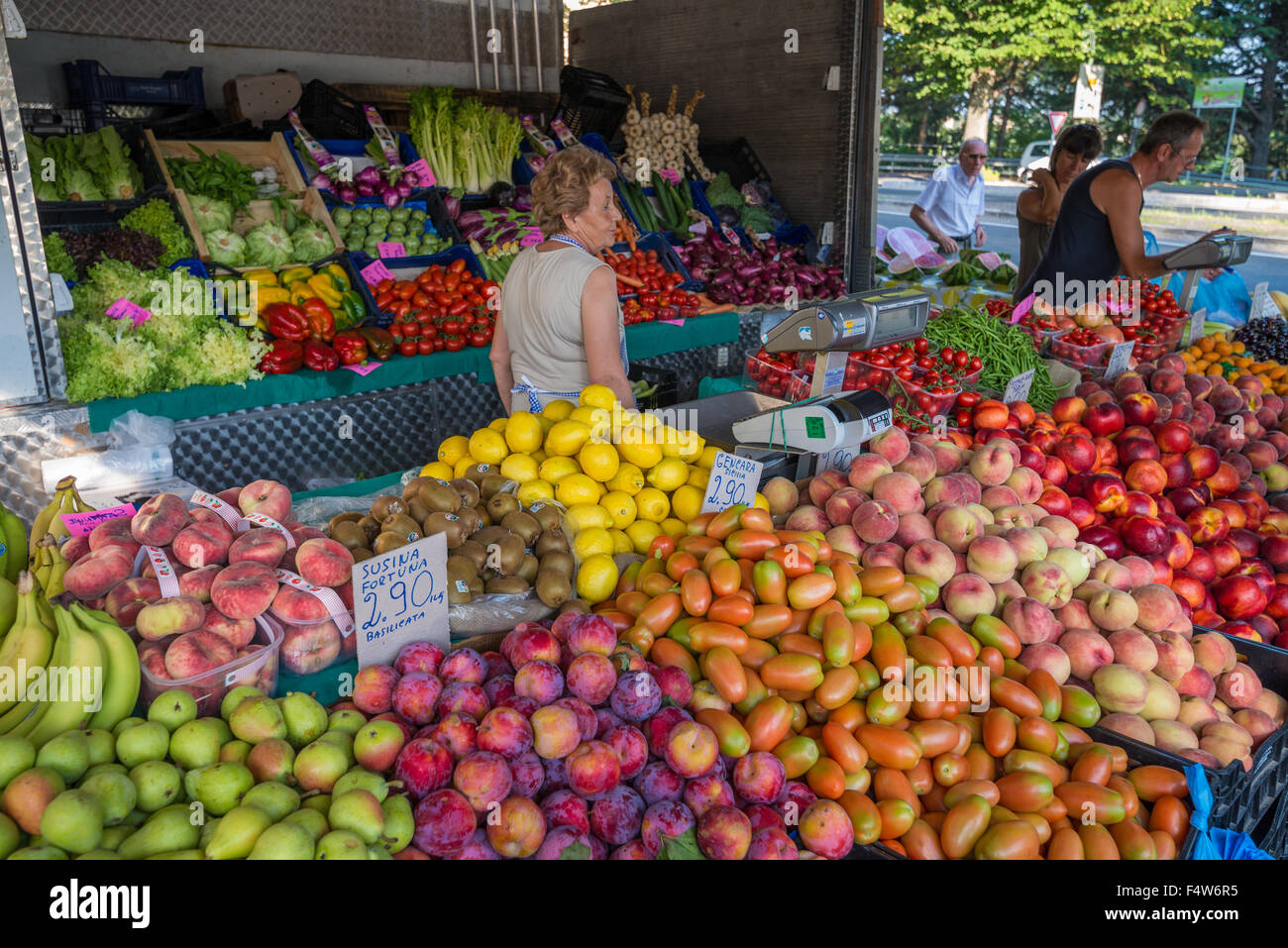 Market stalls , Siena, Tuscany, Italy, Europe Stock Photo - Alamy