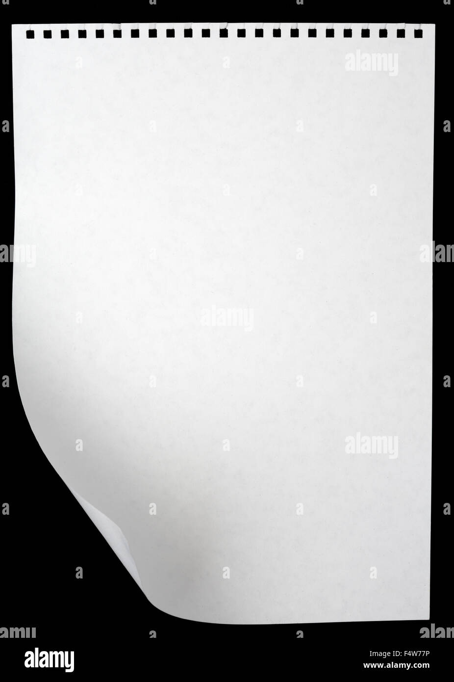 Blank sheet of paper on black Stock Photo - Alamy