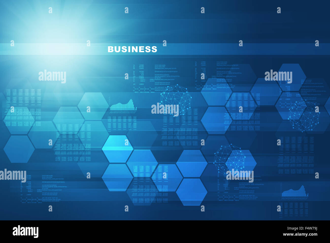 Abstract blue background with graphs Stock Photo - Alamy