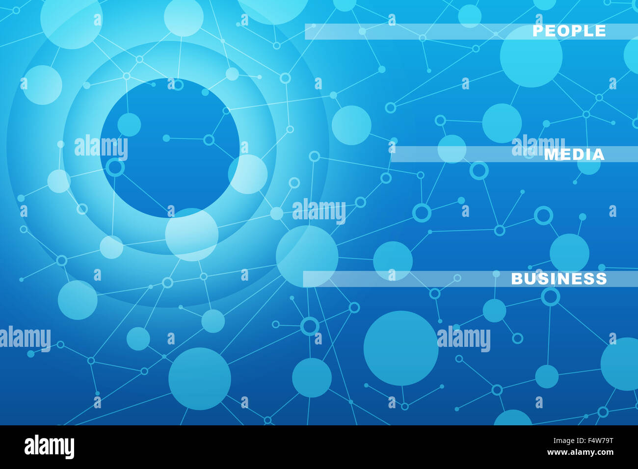 Abstract blue background with circles Stock Photo - Alamy