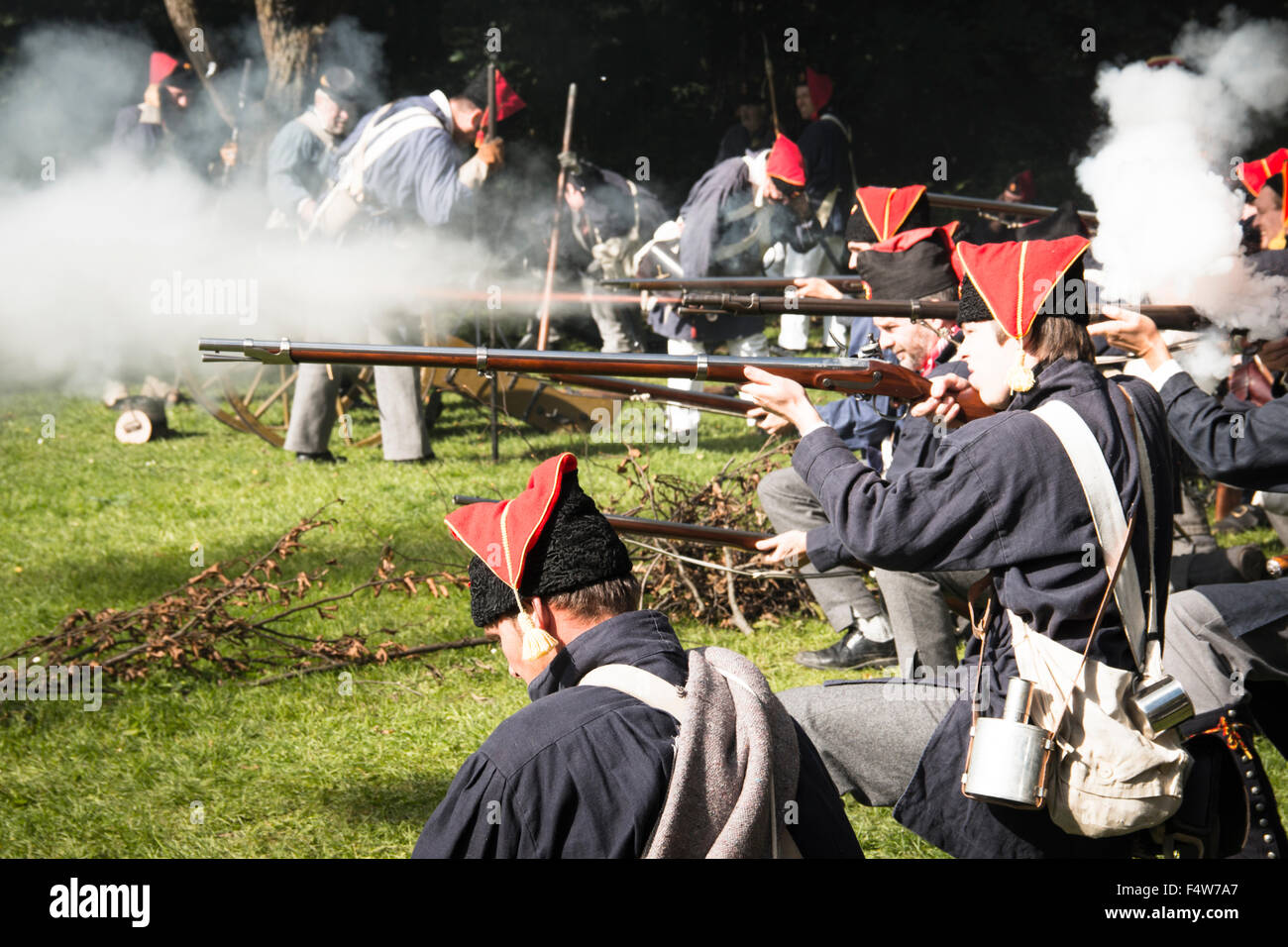 Reconstruction of the battle of Berchem Stock Photo - Alamy