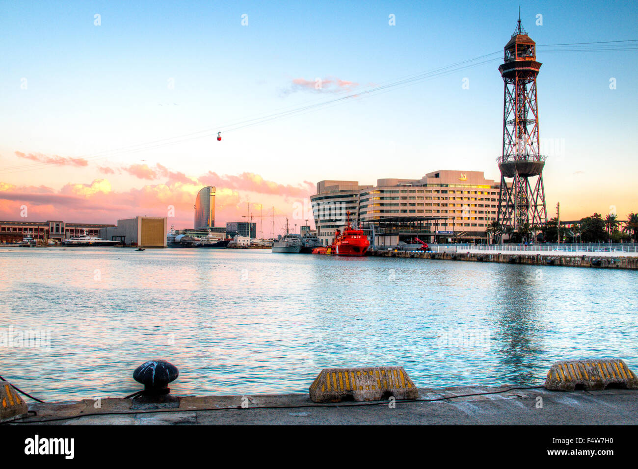 Marina port vell sunset hi-res stock photography and images - Alamy